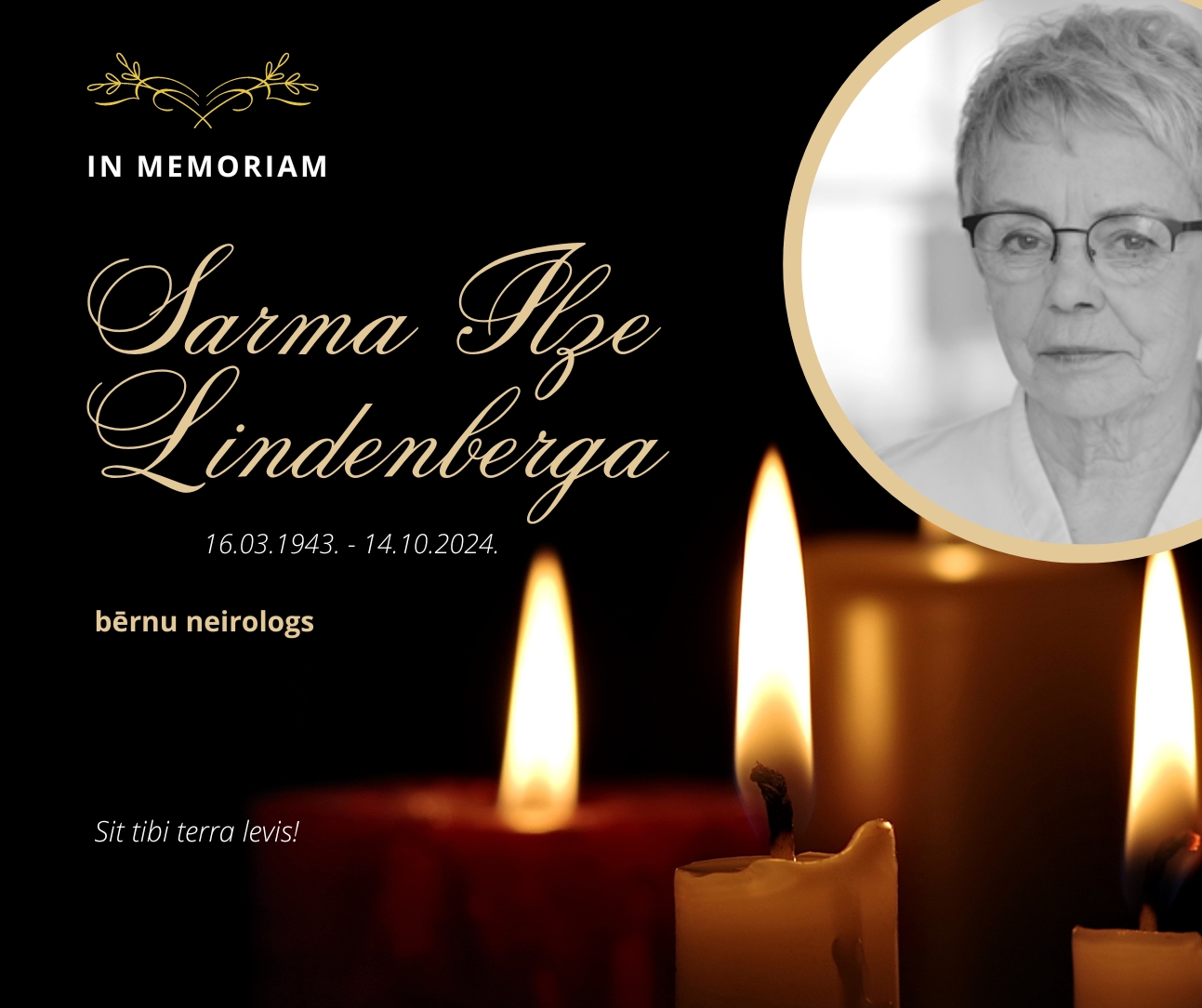 Mūžībā devusies neiroloģe Sarma Ilze Lindenberga – Latvijas Ārstu biedrība