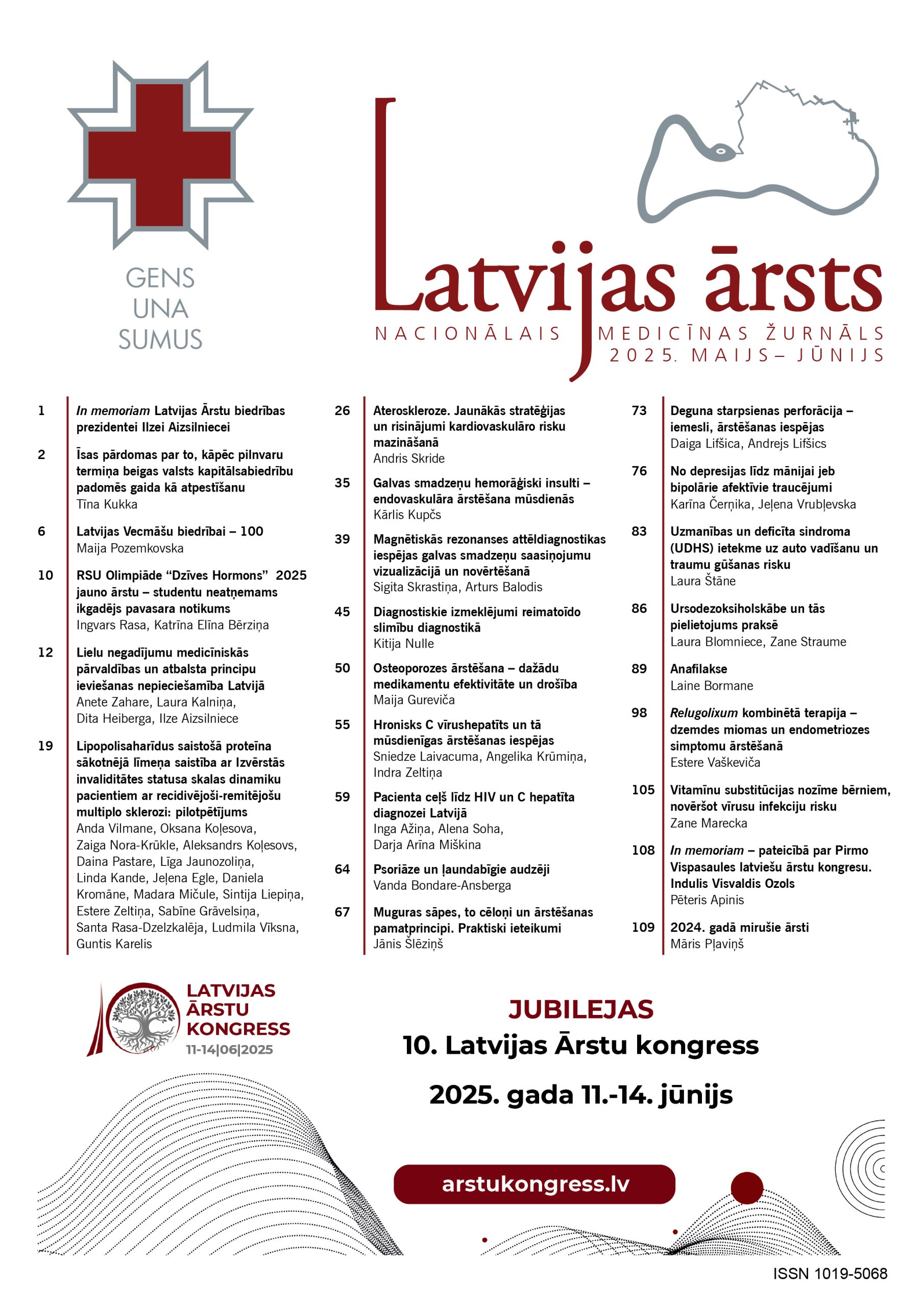 Latvijas Ārsts – 2025 MAIJS/JŪNIJS – Latvijas Ārstu biedrība